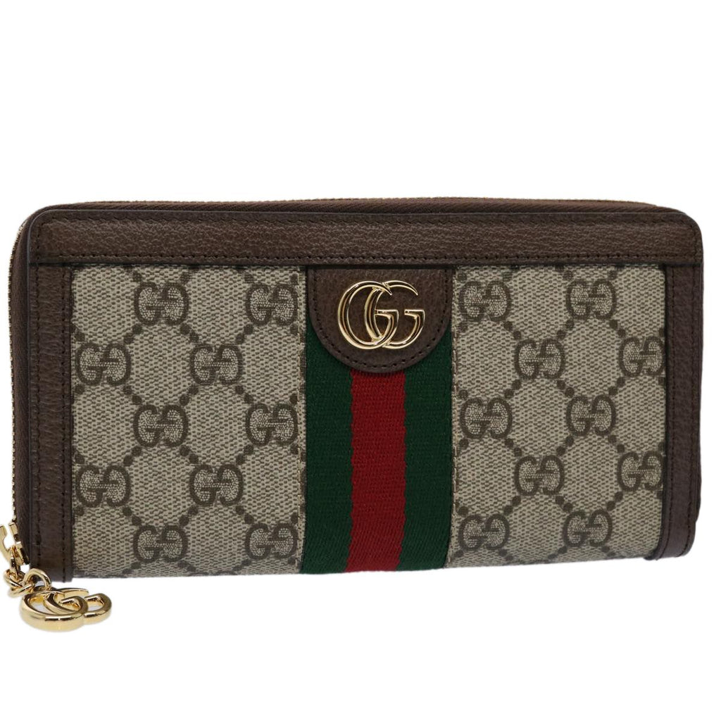 Gucci Gg Ophidia Web Sherry Line Long Wallet Beige Red Green – Monkee's ...