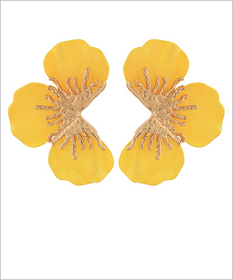 Monkee's Jewelry And Acc Textured Flower Earrings / Multiple Color Opt ...